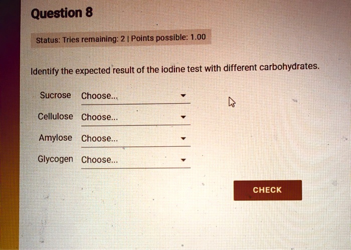 SOLVED: Question 8 Status: Tries remaining: 2 Points possible: 1.00 Identify the expected result ...