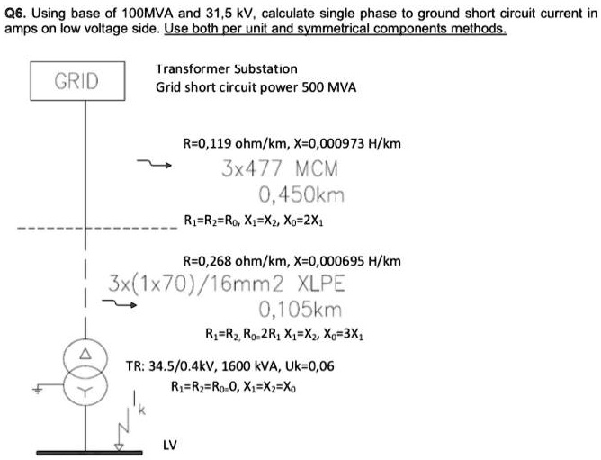 SOLVED: Q6. Using a base of 100 MVA and 31.5 kV, calculate the single ...