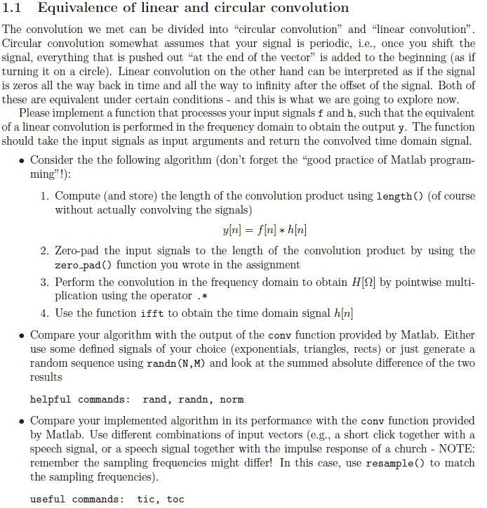 Solved Equivalence Of Linear And Circular Convolution The Convolution