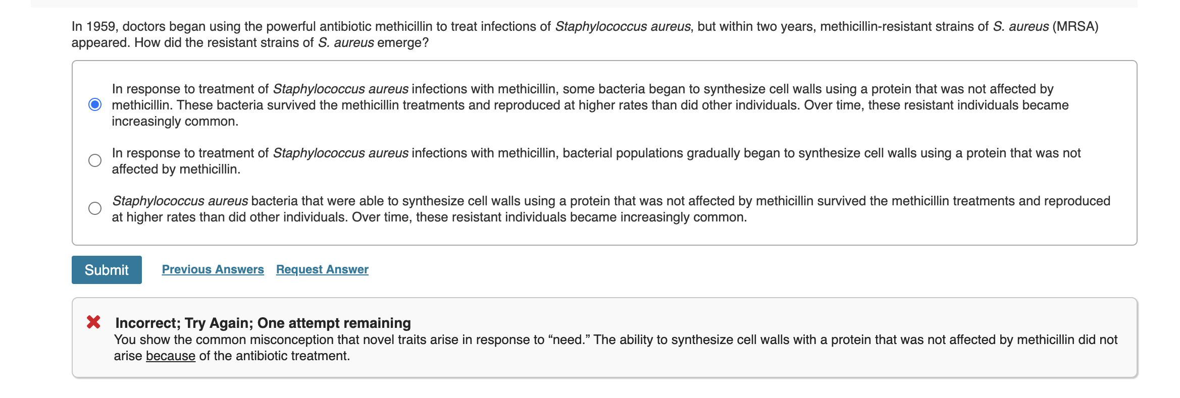 appeared. How did the resistant strains of S. aureus emerge? In ...