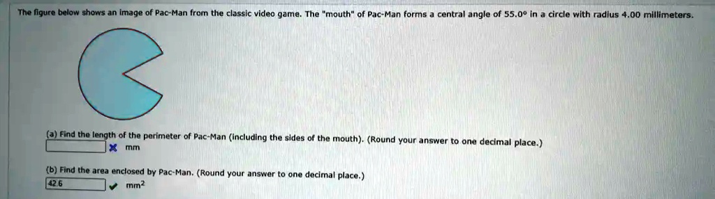 SOLVED: The figure below shows an image of Pac-Man from the classic ...