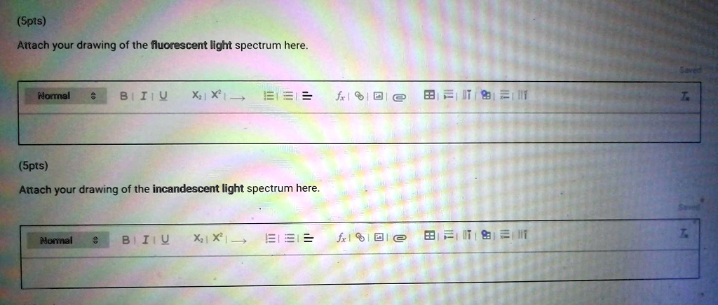 Attach your drawing of the fluorescent light spectrum here. Normal B ...