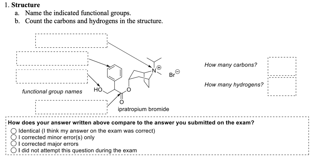 1 structure a name the indicated functional groups b count the carbons ...