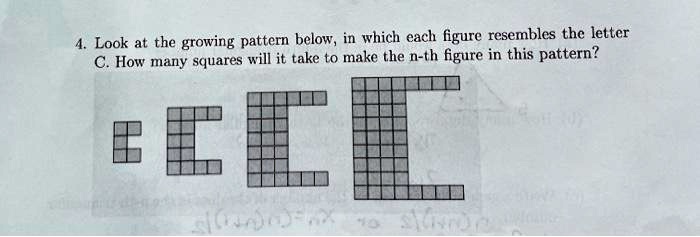 look at the growing pattern below in which each figure resembles the ...