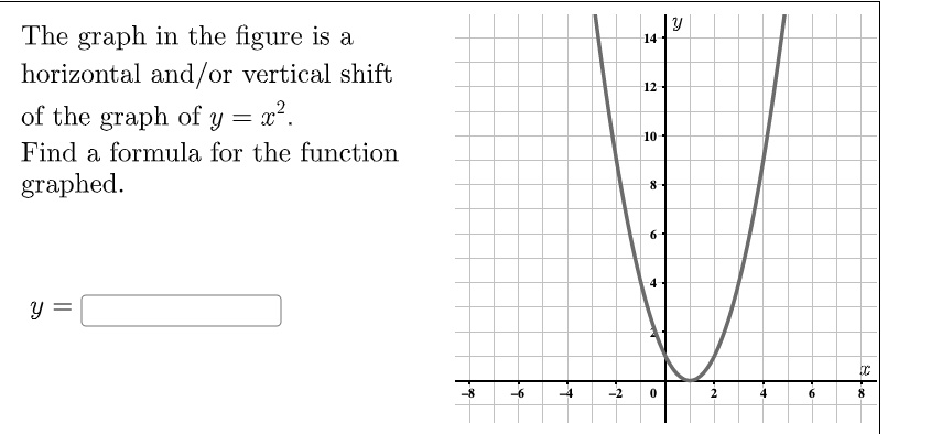 SOLVED: The graph in the figure is horizontal and/or vertical shift of ...
