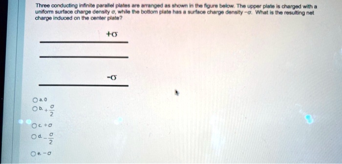 SOLVED: Three conducting infinite parallel plates are arranged as shown ...