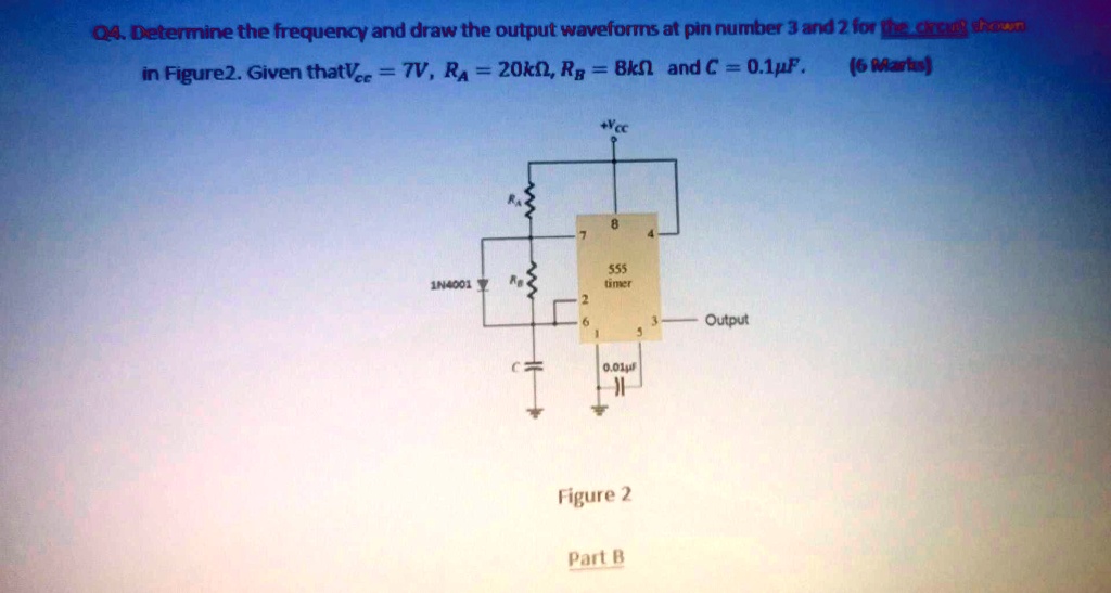Solved Determine The Frequency And Draw The Output Waveforms At Pin Number 3 And 2 For The