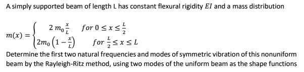 A simply supported beam of length L has constant flexural rigidity EI ...