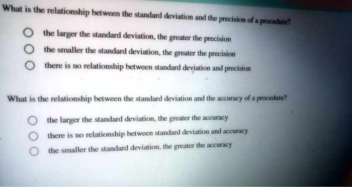 SOLVED:What is the relationship betwcen the standard deviation and the ...