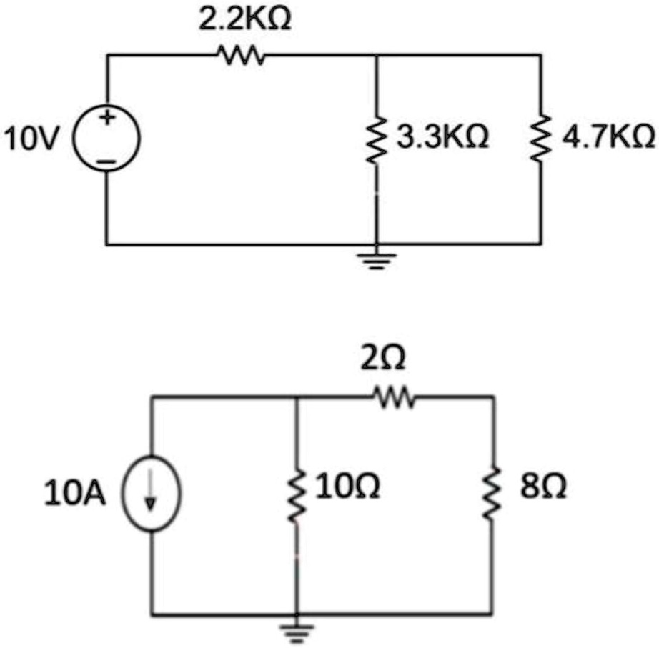 SOLVED: Calculate the current in each branch and voltage across each resistor for each of the ...