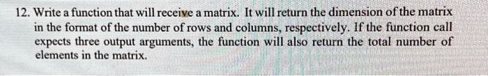 Solved Use Matlab To Write The Code 12 Write A Function That Will 1710