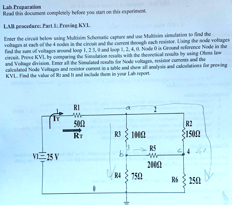 SOLVED: Text: Need voltages at A, B, and C using Voltage divider Lab Preparation: Read this ...