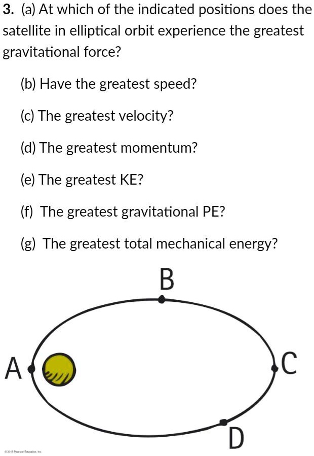 3 a at which of the indicated positions does the satellite in ...