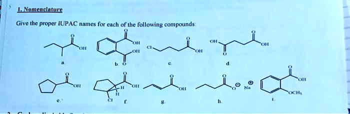 SOLVED: Give the proper IUPAC names for each of the following compounds.
