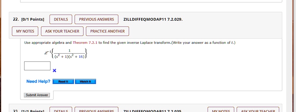 SOLVED:[0/1 Points] DETAILS PREVIOUS ANSWERS ZILLDIFFEQMODAP11 7.2.029 ...