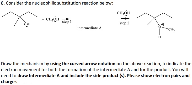 8. Consider the nucleophilic substitution reaction below: CH3OH + CH3OH ...