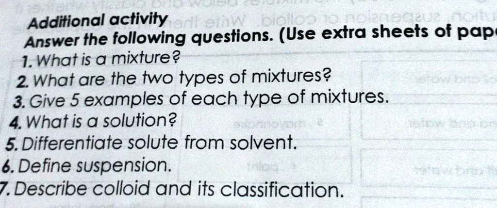 5 Examples Of Suspension Mixture