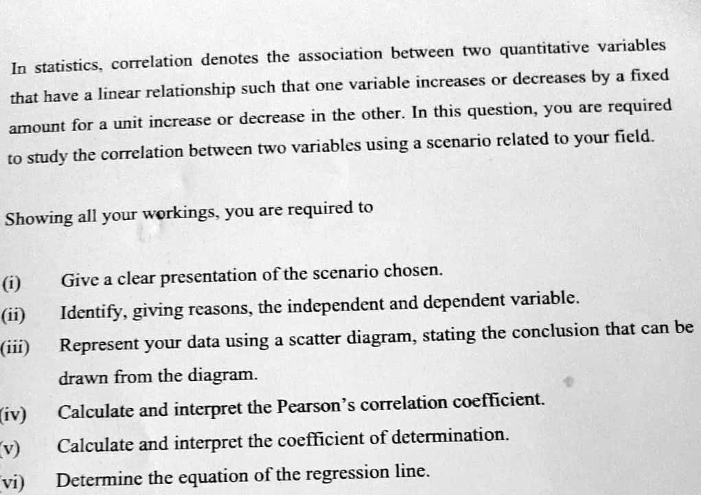In Statistics Correlation Denotes The Association Between Two Quantitative Variables That Have