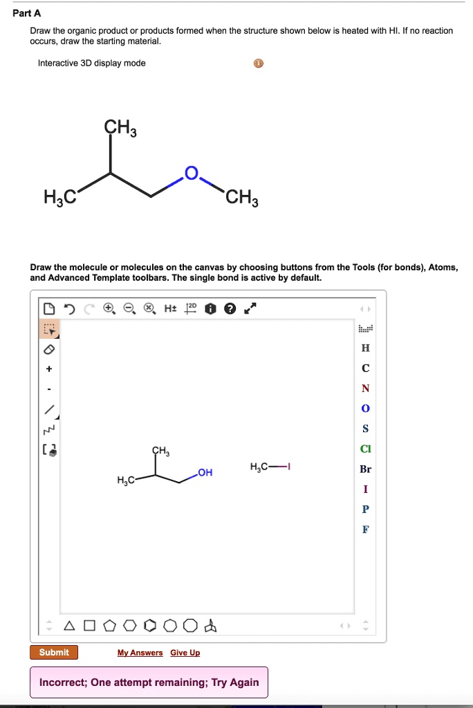 Part A Draw the organic product or products formed when the structure shown below is heated with ...
