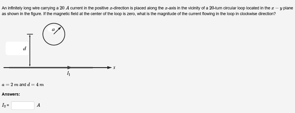 SOLVED: An infinitely long wire carrying 20 A current in the positive ... SOLVED: An infinitely long wire carrying 20 A current in the positive ...