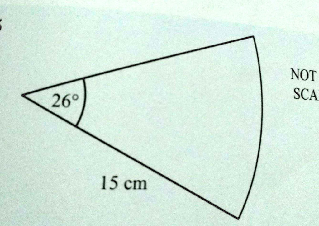 SOLVED: The diagram shows a sector of a circle with a radius of 15 cm ...