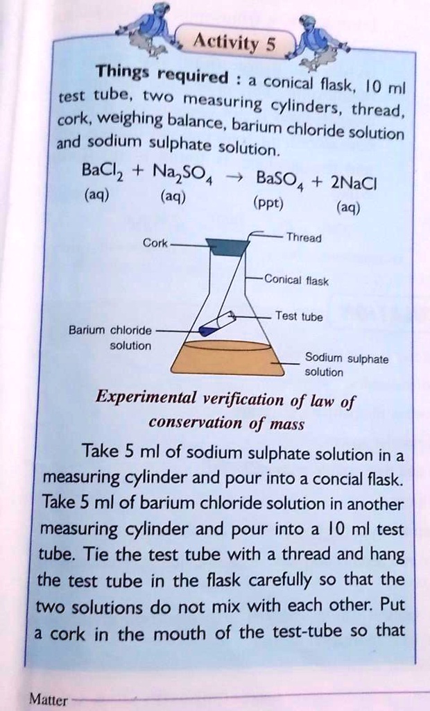 Activity 5 Things required: a conical flask, 10 ml test tube, two ...