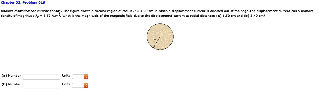 SOLVED: Chapter 32, Problem 019 Uniform displacement-current density ...