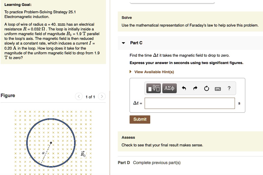 SOLVED:Learning Goal: To practice Problem-Solving Strategy 25_ Electromagnetic induction. Solve ...