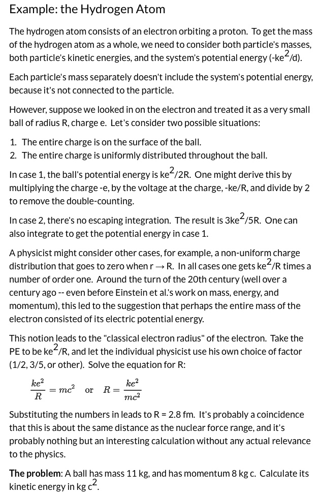 Solved The Hydrogen Atom The Hydrogen Atom Consists Of An Electron