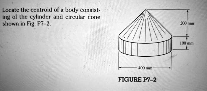 Locate the centroid of a body consisting of the cylinder and circular ...