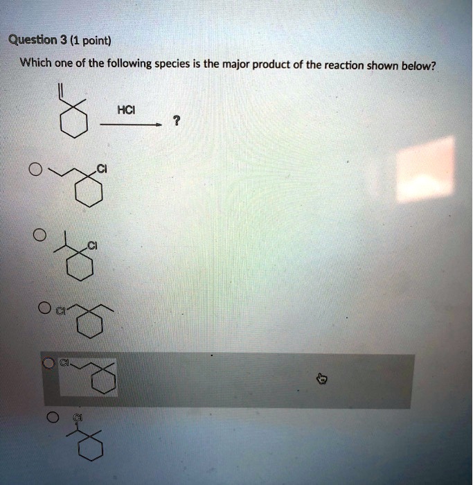 SOLVED: Question 3 (1 point) Which one of the following species is the ... SOLVED: Question 3 (1 point) Which one of the following species is the ...