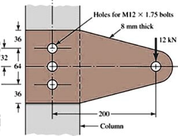 SOLVED: Problem 1: a) (7 pts) Consider the bolted joint in the figure ...