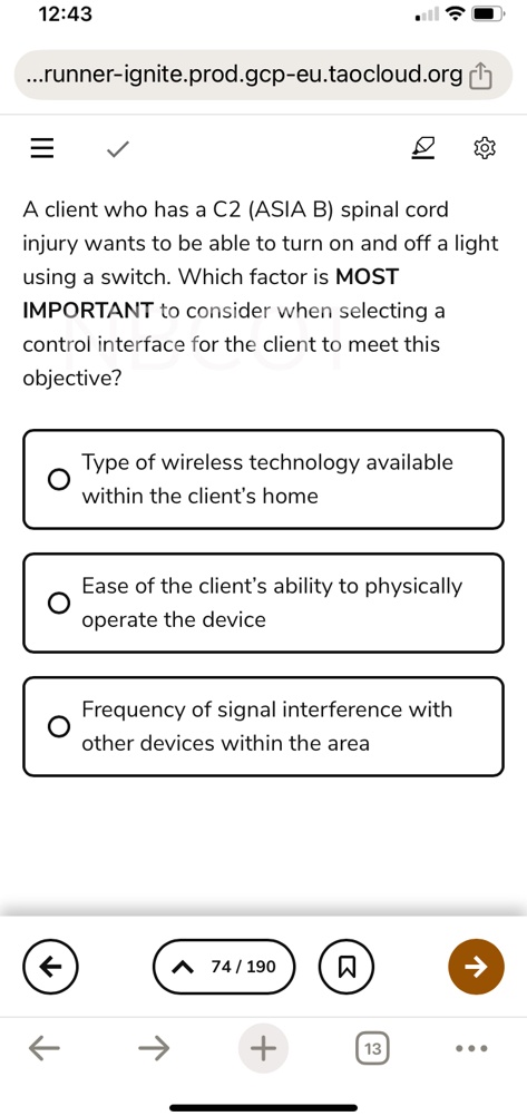 [GET ANSWER] a client who has a c2 asia b spinal cord injury wants to ...