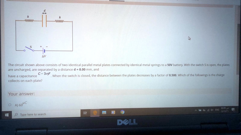 SOLVED: The circuit shown above consists of two identical parallel ...