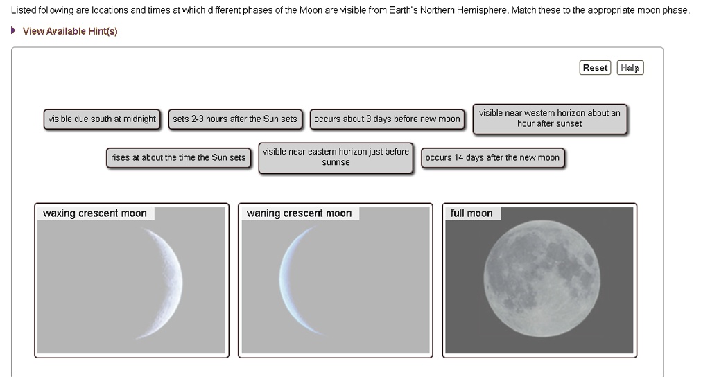 Listed following are locations and times at which different phases of ...