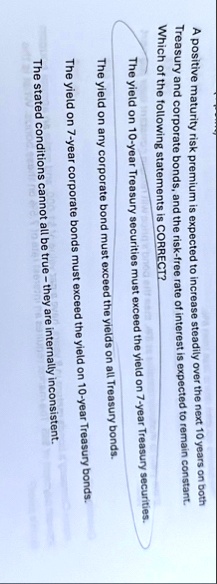 a positive maturity risk premium is expected to increase steadily over ...