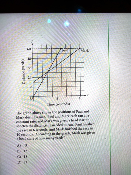 mark 1 1 time seconds the graph above shows the positions of paul and ...