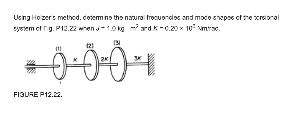 SOLVED: Determine the equations of motion for the system. Using Holzer ... SOLVED: Determine the equations of motion for the system. Using Holzer ...