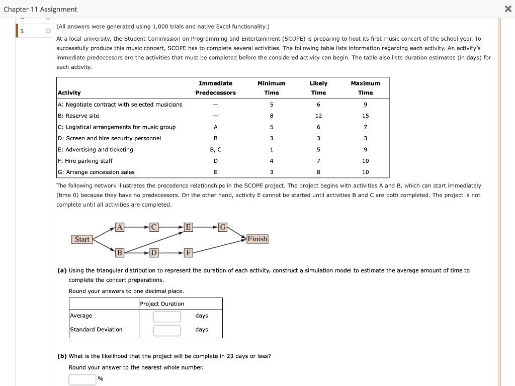SOLVED: Please show thorough explanation of work. Any excel (with ...