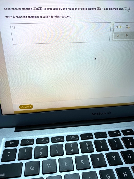 Solid sodium chloride (NaCl) is produced by the reaction of solid ...