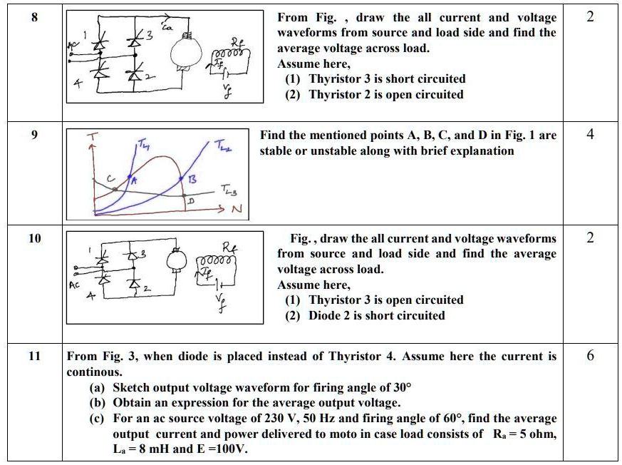 SOLVED: From Fig: draw the all current and voltage waveforms from source and load side and find ...