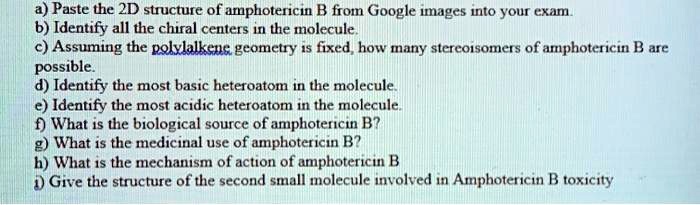 SOLVED: a) Paste the 3D structure of amphotericin B from Google images ...
