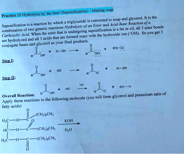saponification making soap practice i5 hydrolysis by the buse ercd t0 ...