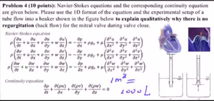 Problem 4 (10 points): Navier-Stokes equations and the corresponding ...