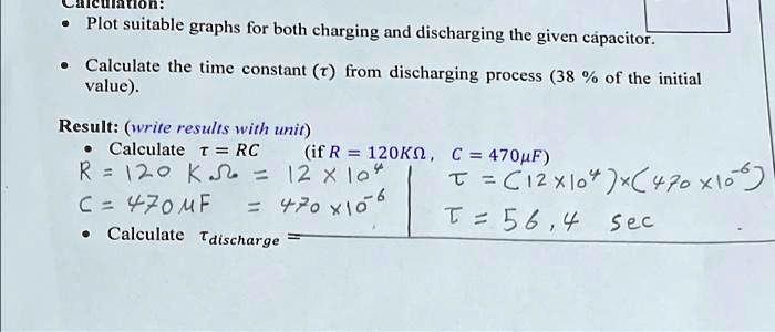 SOLVED: what is the answer to ( the discharge) ? ucmuton Plot suitable ...