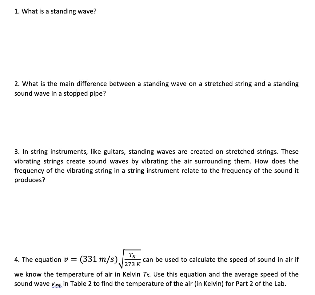 SOLVED: What is a standing wave? What is the main difference between standing wave on a ...