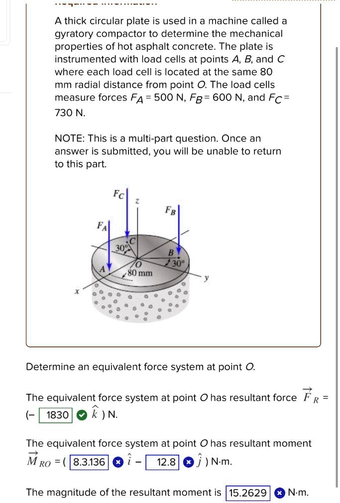 A thick circular plate is used in a machine called a gyrator compactor ...