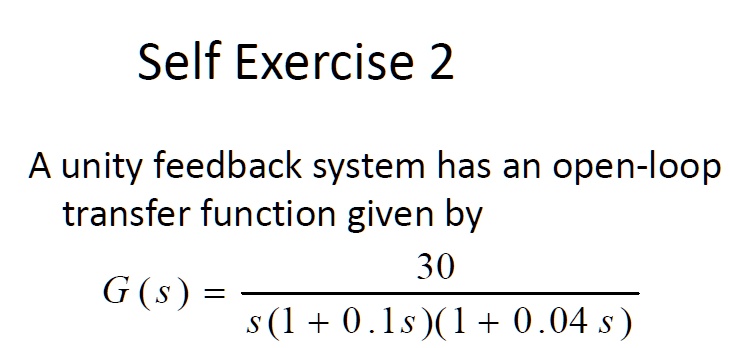 pls plot the bode plot and find the gain margin and the phase margin self exercise 2 a unity ...