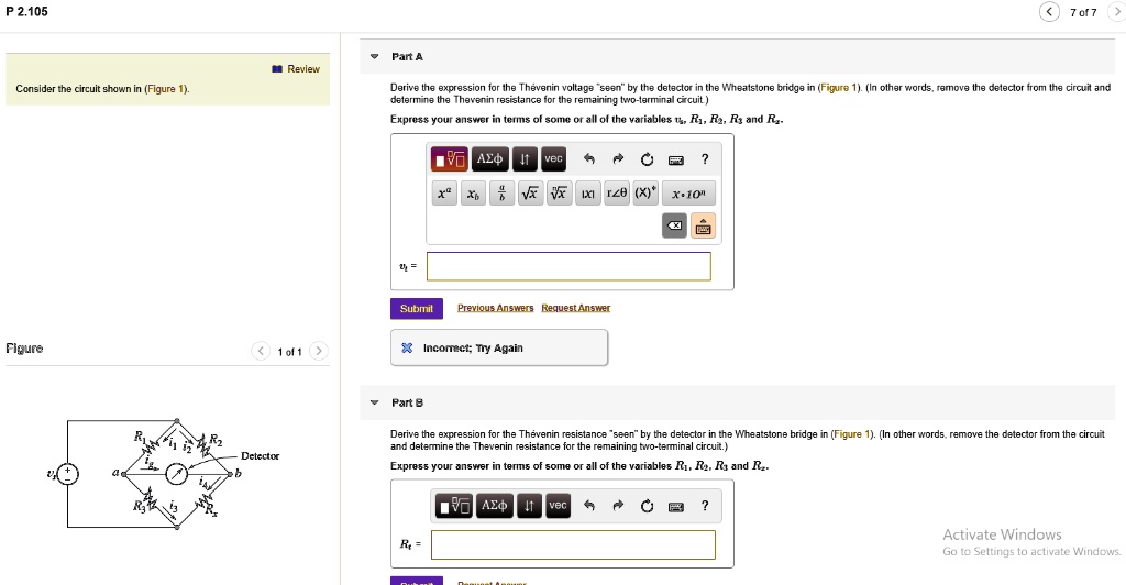 SOLVED: Part A II Review Consider the circuit shown in Figure 1. Derive the expression for the ...