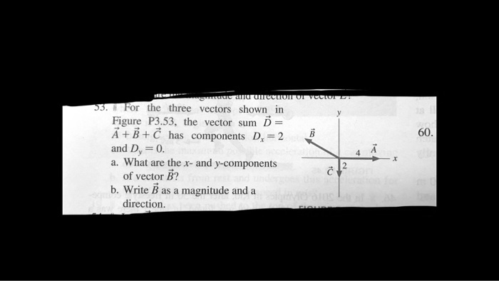 Solved For The Three Vectors Shown Figure P3 53 The Vector Sum A B
